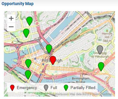 Volunteer Opportunity Map